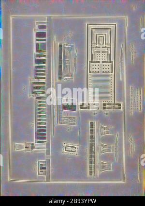 Temple of Edfu, Floor plan and cross section of the Temple of Edfu ...