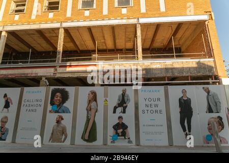 Closed Primark store in Southend on Sea, Essex, UK, during COVID 19 ...
