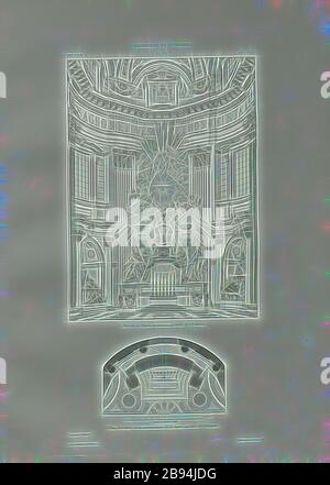 View of the bronze pulpit at the bottom of the Apse; Plan of the Altar ...