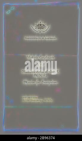 Flyer - 'With the Compliments of the Honorable Arthur A Calwell ...