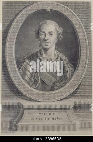 The Marechal de Saxe. Maurice, Count of Saxony (1696-1750), Marshal ...