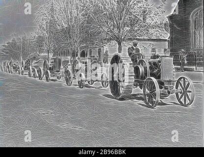 Negative - Jelbart Tractor Pulling a Line of Oil Engines, Ballarat ...