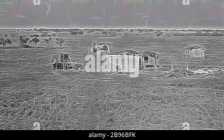 Negative - Outbuildings on 'Portland Downs' Station, Isisford District ...