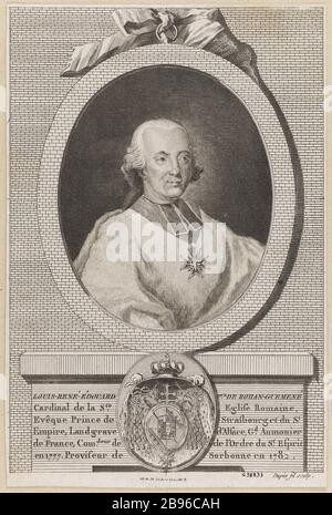 Portrait of Louis René Édouard, cardinal de Rohan (1734-1803). 18th ...