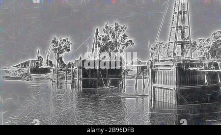 Negative - Bridge Construction, Robinvale, Victoria, circa 1920, A ...