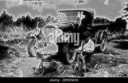 Negative - Piangil, Victoria, circa 1935, Two small boys on tricycles ...