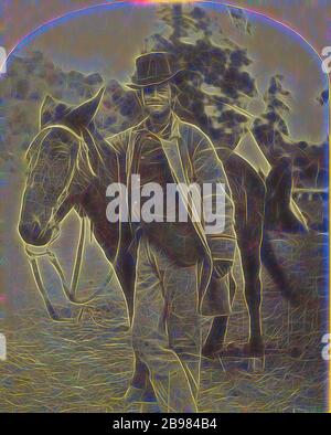 FRED W. LORING AND HIS MULE EVIL MERODACH PRESCOTT, ARIZONA Stock Photo ...