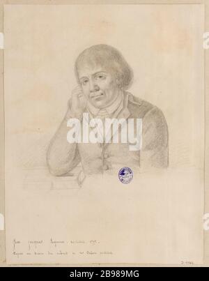 Portrait of the architect Jean-Jacques Lequeux 1792 (the father Stock ...