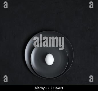 Easter Holiday table setting, Egg pastel color and hydrangea flower ...