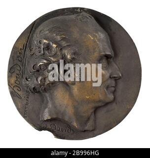 Portrait of Jean-Antoine Houdon (1748-1828), statuary, David d'Angers ...