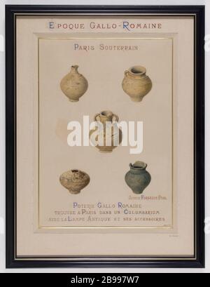 Gallo-Roman pottery found in a columbarium in Paris, by Arthur Forgeais ...