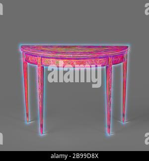Semicircular card table, Two semicircular card tables with fold-out ...