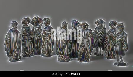 Ten weepers from the tomb of Isabella of Bourbon, Borman workshop ...