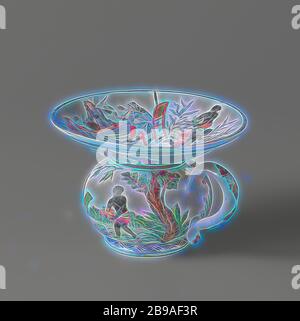 Two Spittoons Two spittoons Spittoon, painted with scenes from the ...