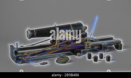 Model of An 80-pounder Shell Pivot Gun on a Ship Deck. Model of a £ 80 ...