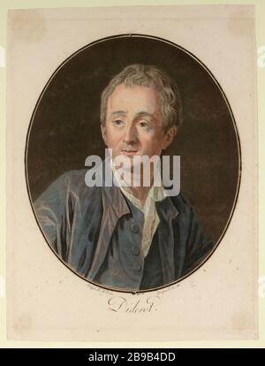 Portrait of Denis Diderot (1713-1784). Bronze. 18th century. Paris ...