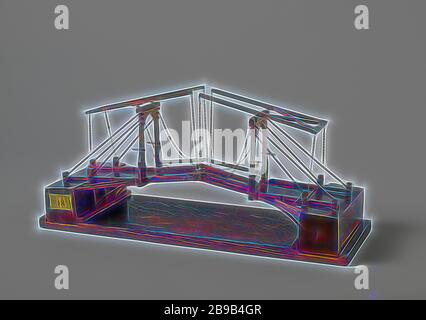 Model of a Drawbridge, Model of a drawbridge on a floorboard. The ...