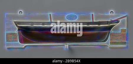 Half Model or a 12-Gun Brig, Polychromed Planked Mold Model (Starboard ...