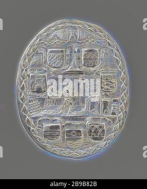 Oval silver shield of the baker's guild in Middelburg, Shield of the ...