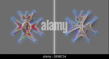 Brabant revolution, one-sided silver oval open-worked carrying mark on ...