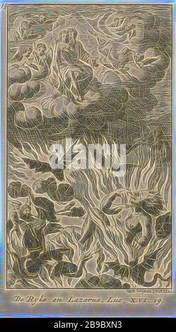 Vision of the rich man in hell, Jan Luyken, 1681 Stock Photo - Alamy
