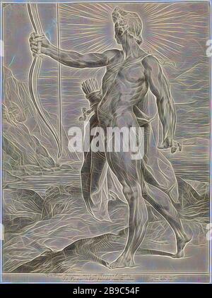 Apollo kills the Python dragon, Apollo kills with his bow and arrow the ...