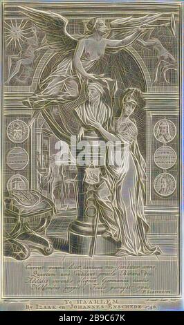 Minerva embraces the bust of Laurens Jansz. Coster, Adolf van der Laan ...