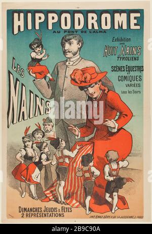 Alfred Choubrac (1853-1902). "Hippodrome, Dwarfs (blue mod ...