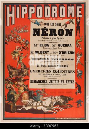 Hippodrome au pont de l'Alma - Chromo carte postale Stock Photo - Alamy