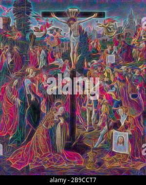 Christ on the cross with longinus who puts him in his side, anonymous ...