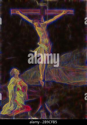 Mary Magdalene at the foot of the cross, Anonymous, c. 1610 Stock Photo ...