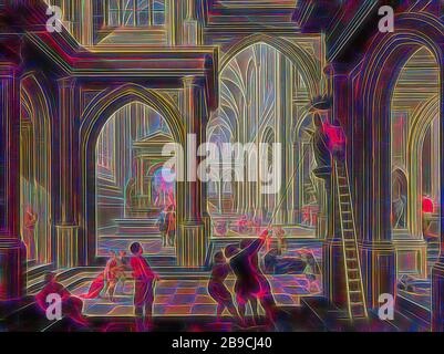 Iconoclasm in a Church, Imagination of an iconoclasm in a church. In a ...