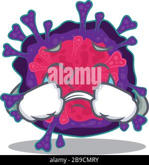 Crying bacteria mascot cartoon style Stock Vector Image & Art - Alamy