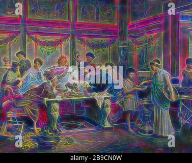 A Roman Feast, Roberto Bompiani, Italian (Roman), 1821 - 1908, late ...