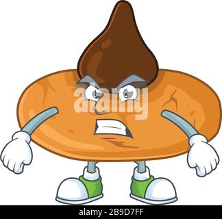 Chocolate Chip Cookie Mascot Waving - A cartoon illustration of a ...