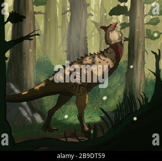 carnotaurus sastrei side view in a white background. This carnotaurus ...