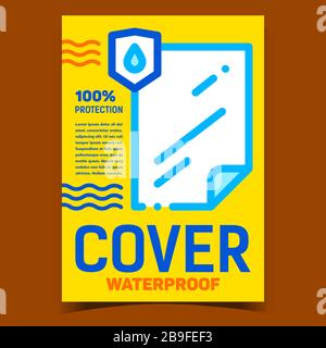 Waterproof material brochure template layout. Flyer, booklet, leaflet ...