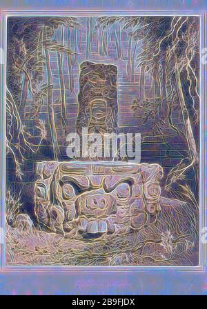 Idol and altar at Copan, Views of ancient monuments in Central America ...