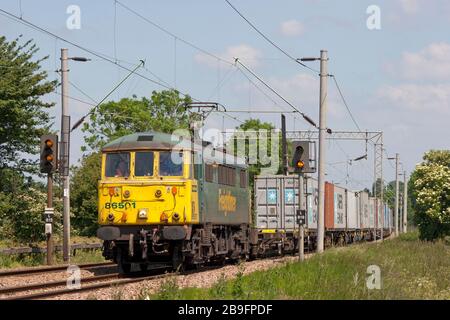 A class 86 electric locomotive number 86233 painted in retro electric ...