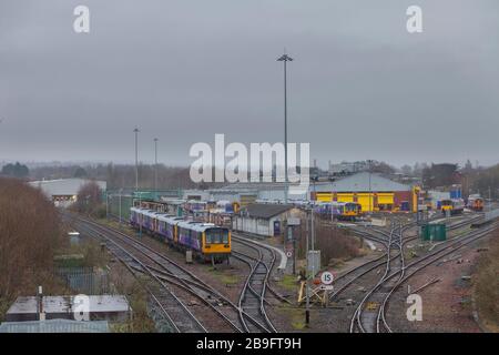 Northern Rail trains at Newton Heath Traction Maintenance Depot ...