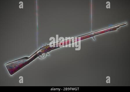 Sapper's gun M1815 or percussion gun with ramrod and bayonet, used by ...