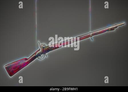 Sapper's gun M1815 or percussion gun with ramrod and bayonet, used by ...