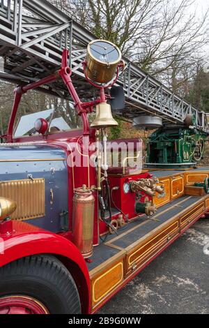 Old Leyland Metz Turntable Ladder Fire Engine Stock Photo - Alamy