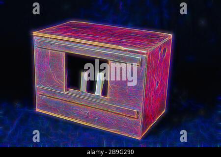 Lightbox, illumination box with panel with conductors and five candles ...