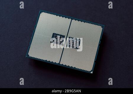 Land Grid Array CPU on top of random access memory sticks Stock Photo ...