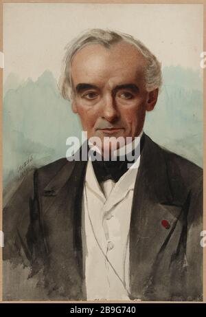 Portrait of Prosper Mérimée in 1869 by Mathilde Bonaparte ( French ...