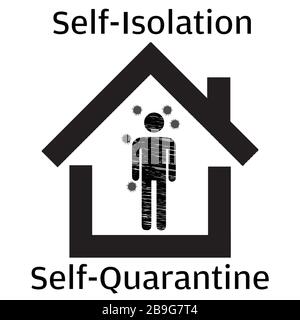 Virus home isolation vector image with happy family characters ...