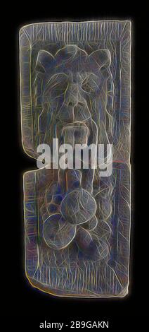 Cornerstone with gable head, satyr with fruit, keystone gable ornament ...