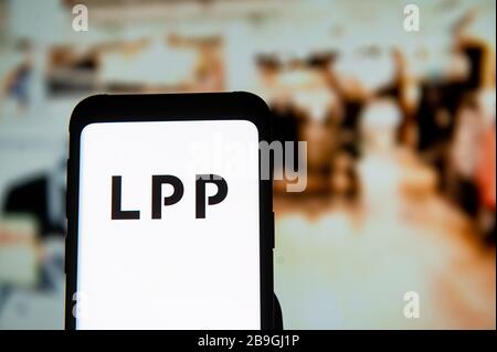 In this photo illustration a LPP logo seen displayed on a smartphone ...