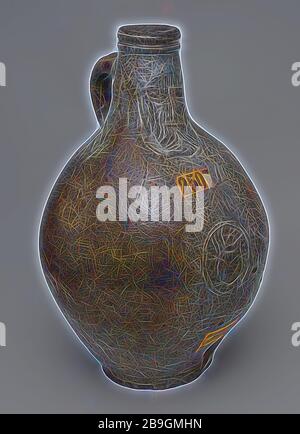 Large stoneware Bartmann jug, also called Bellarmine jug, brown with an ...
